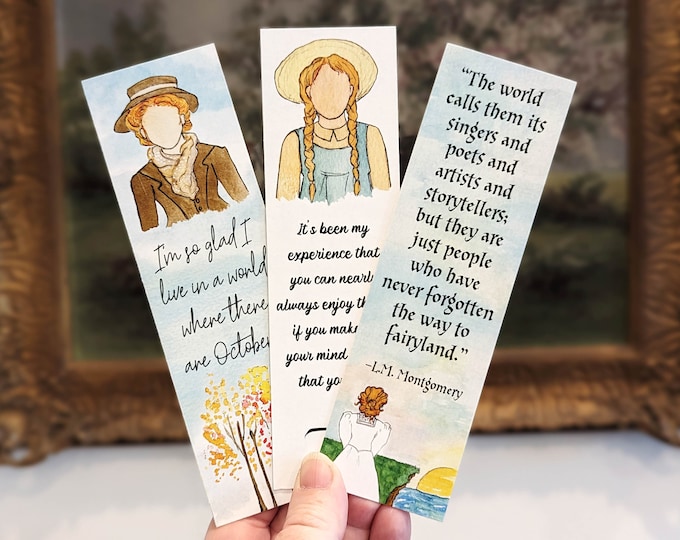 Anne of Green Gables Set of 3 Bookmarks (anne & L. M. Montgomery Quotes ...
