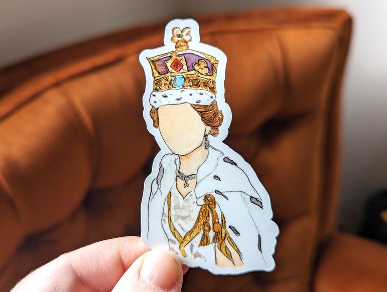 Queen Elizabeth II Sticker (waterproof) - Etsy
