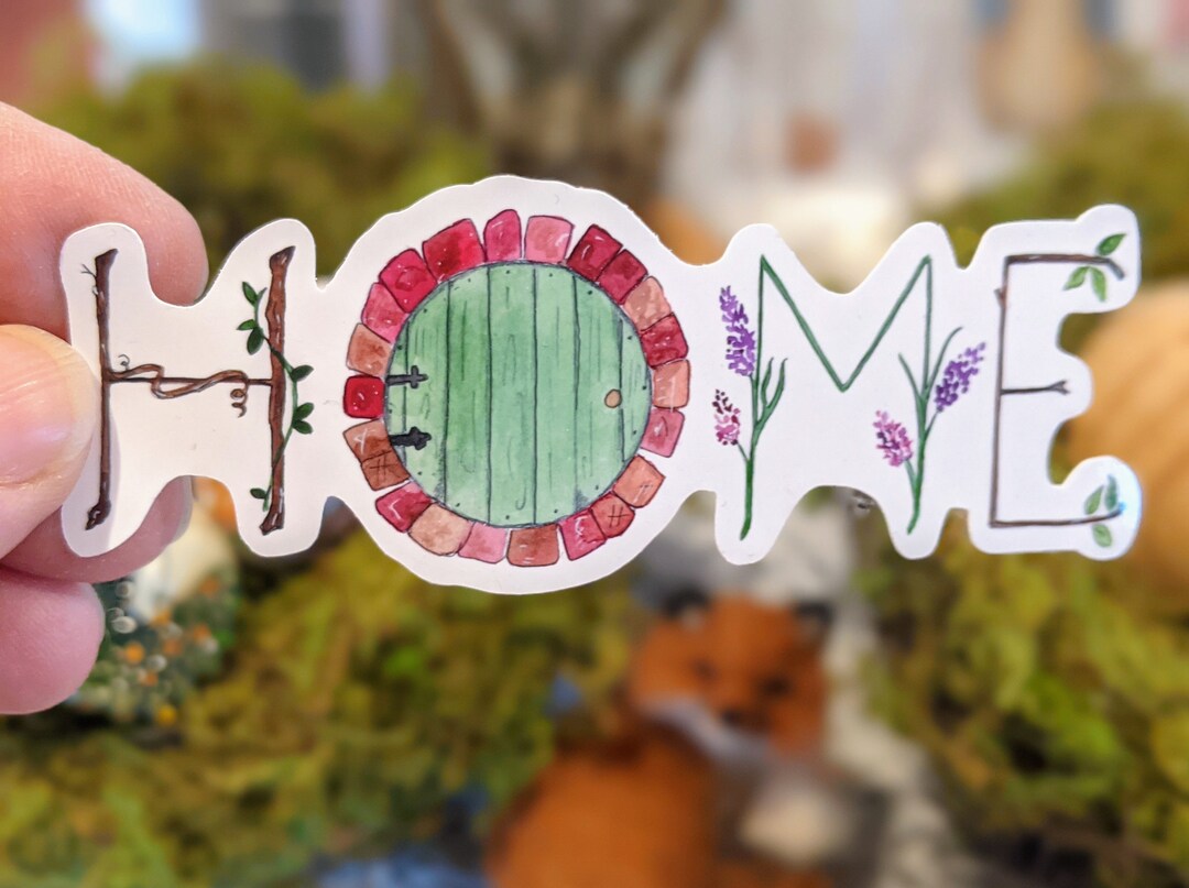 HOME Fairy / Hobbit Door Sticker (waterproof) - Etsy