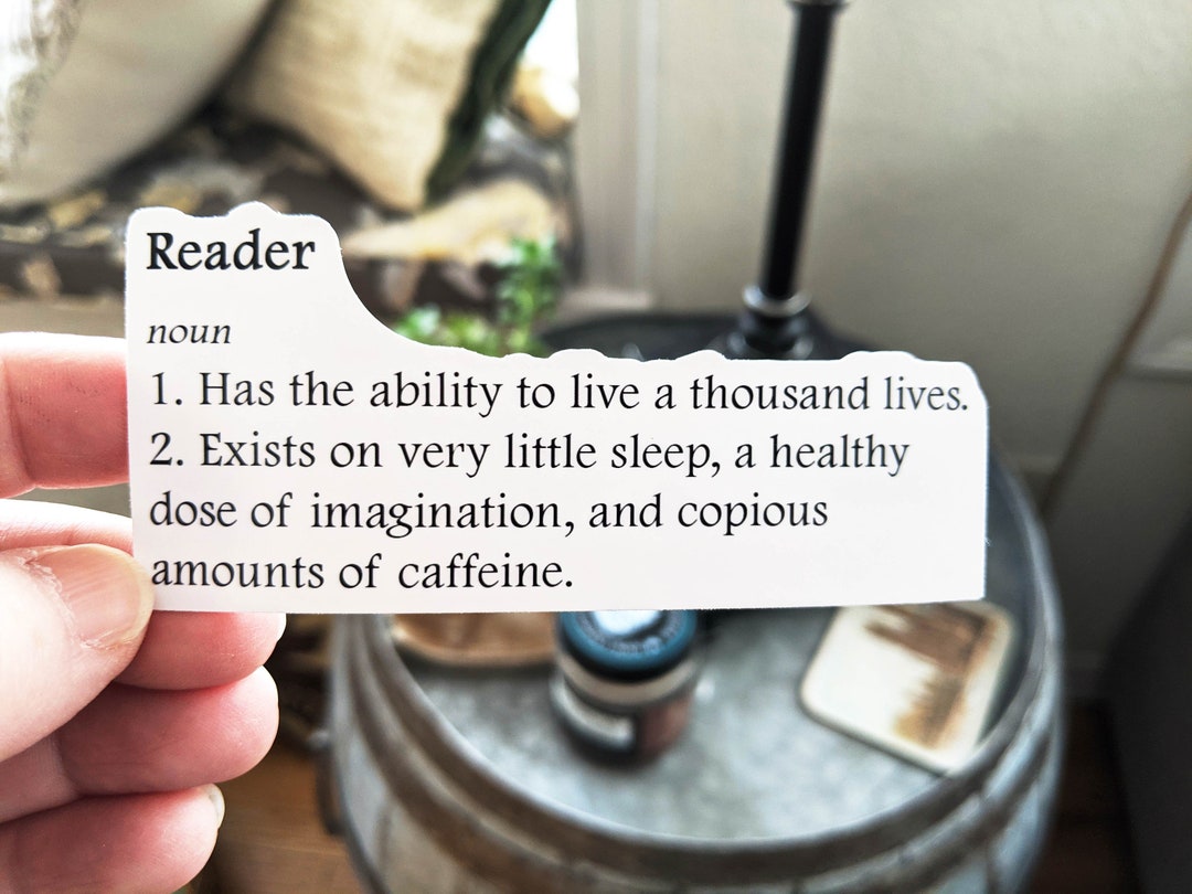 Reader Definition Sticker (waterproof) - Etsy