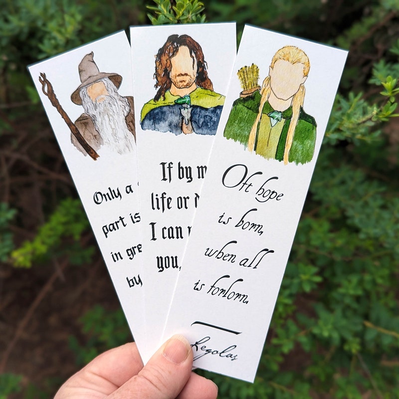 Tolkien Bookmarks - Etsy