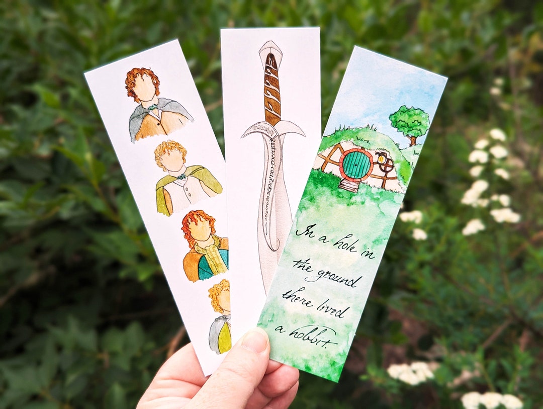 The Lord of the Rings Set of 3 Bookmarks (hobbits) - Etsy