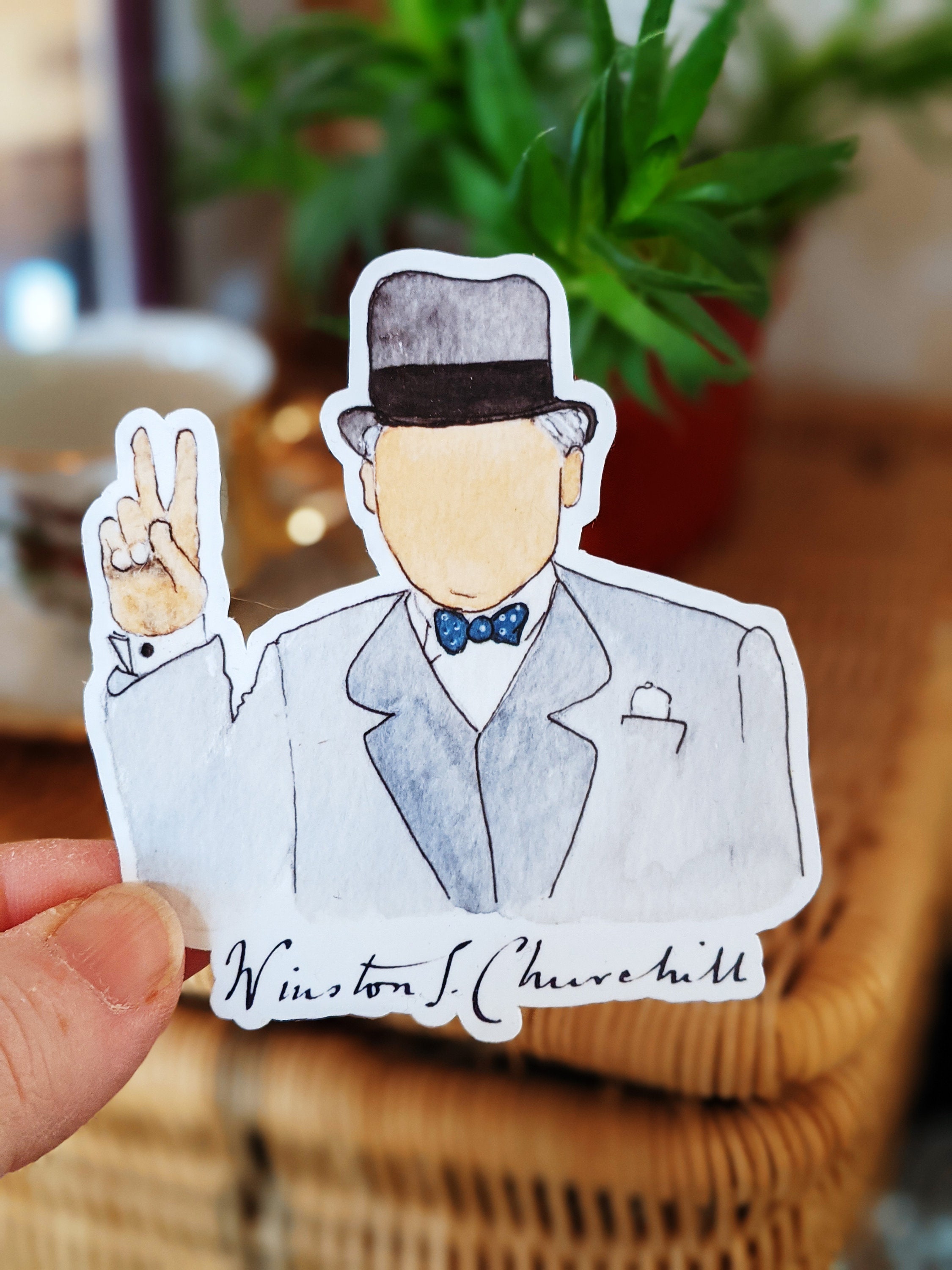 Winston Churchill Sticker (waterproof) - Etsy
