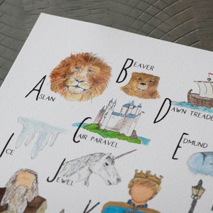 Chronicles of Narnia A-Z Watercolor Poster - Etsy