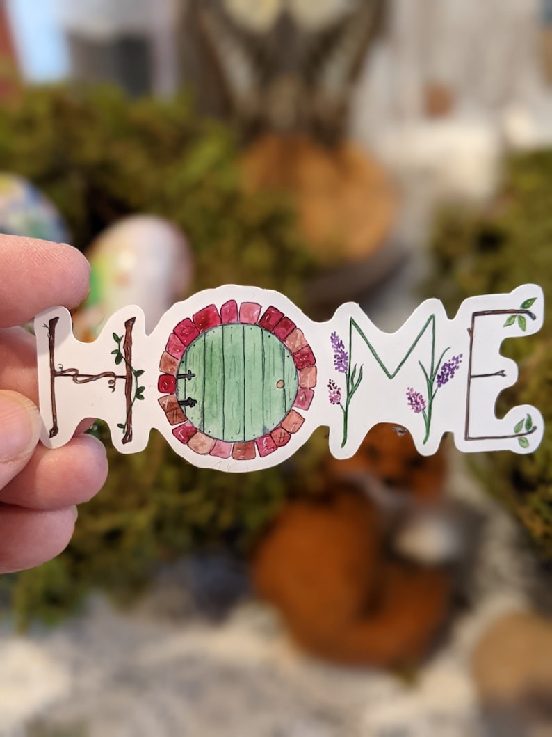 HOME Fairy / Hobbit Door Sticker (waterproof) - Etsy