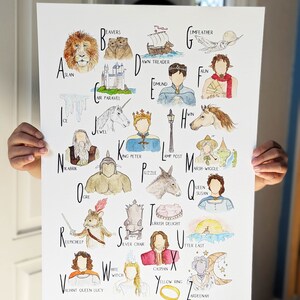 Chronicles of Narnia A-Z Watercolor Poster - Etsy