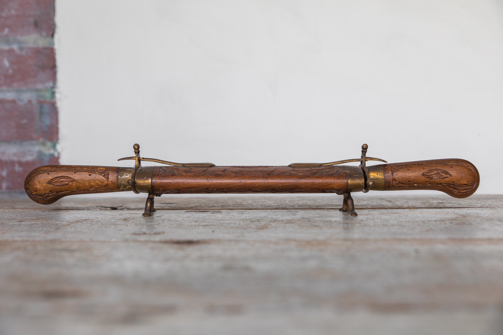 Vintage Hand Carved Wood Indian Carving Set - Etsy