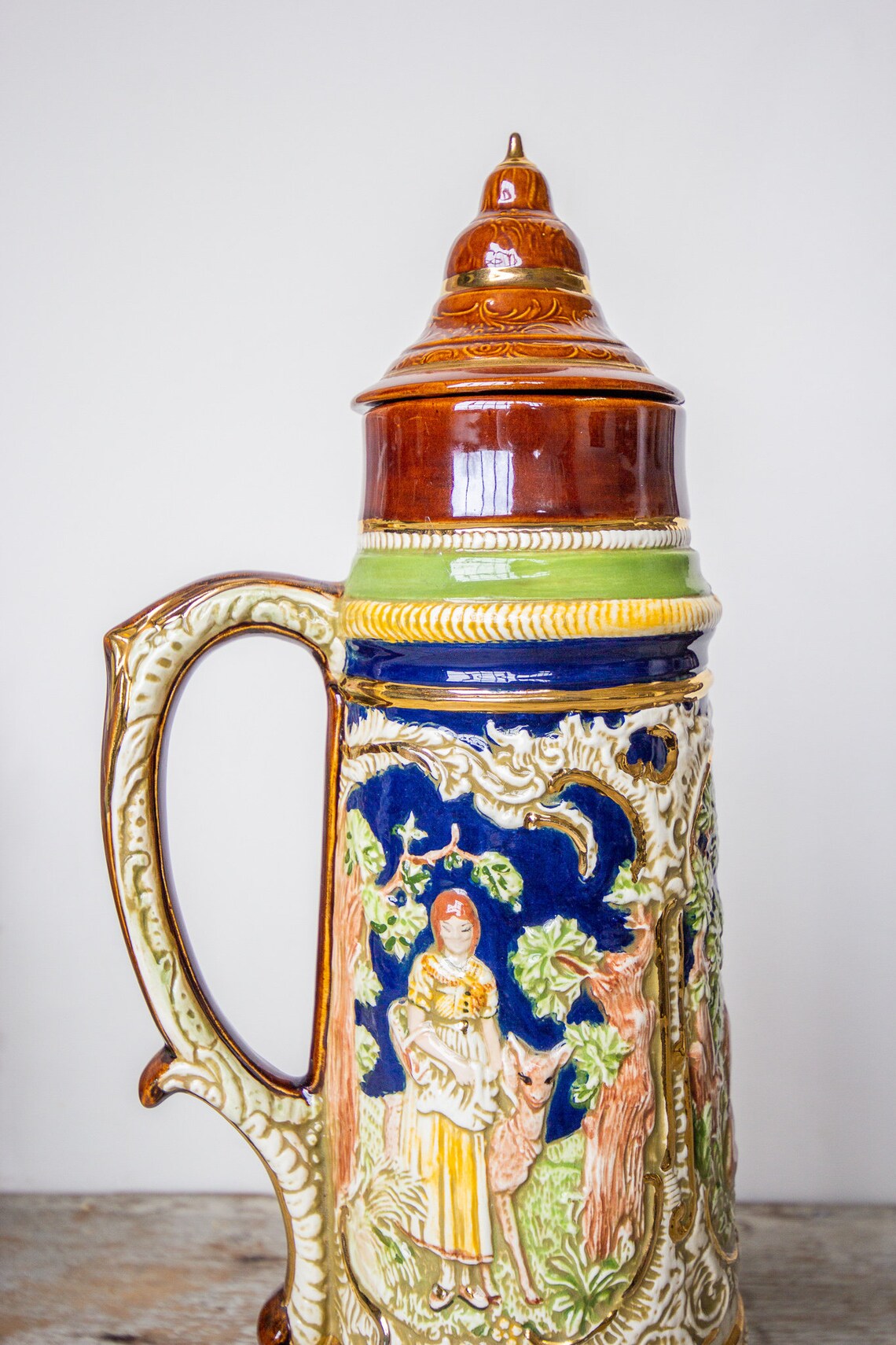 Hand Painted Ceramic Extra Tall Large German Beer Stein - Etsy