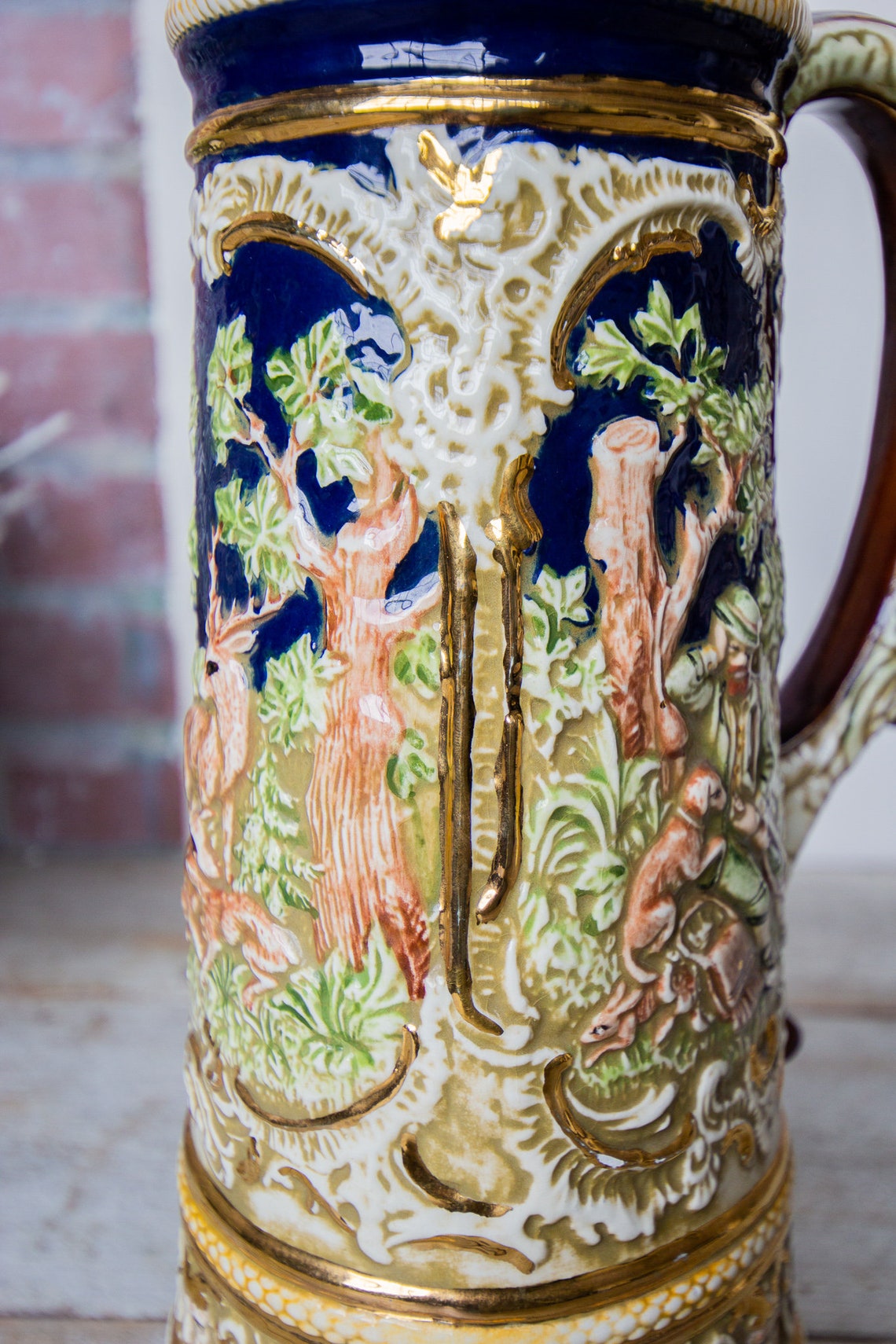 Hand Painted Ceramic Extra Tall Large German Beer Stein - Etsy