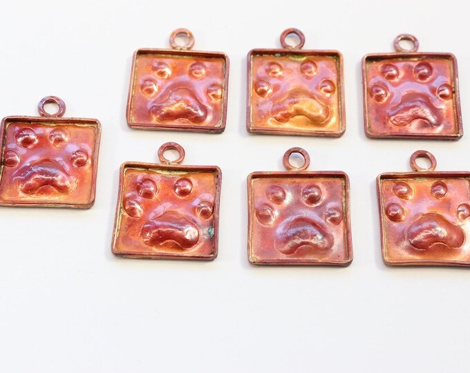 Paw Print, Copper Pendants, Paw Print Pendant, Handmade Copper ...