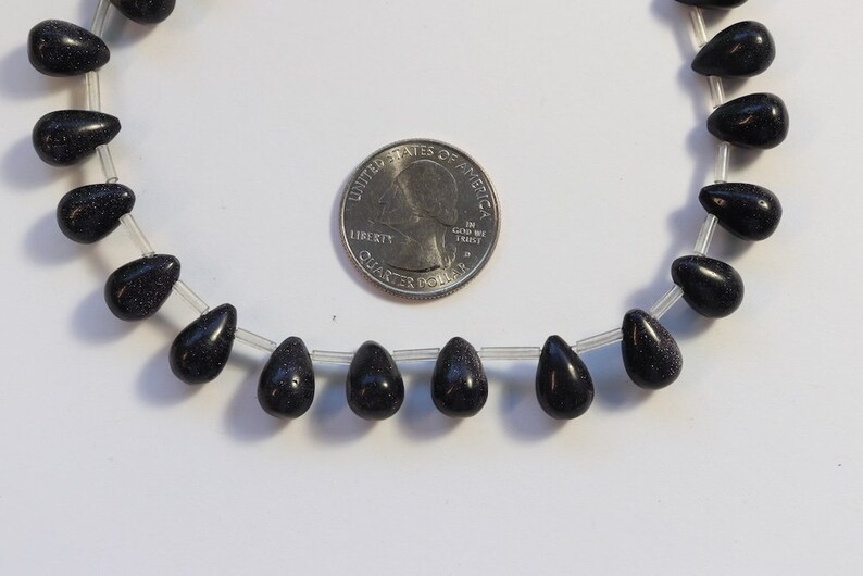 Sandstone Gemstone Blue Drop Beads Teardrop Shaped Blue | Etsy