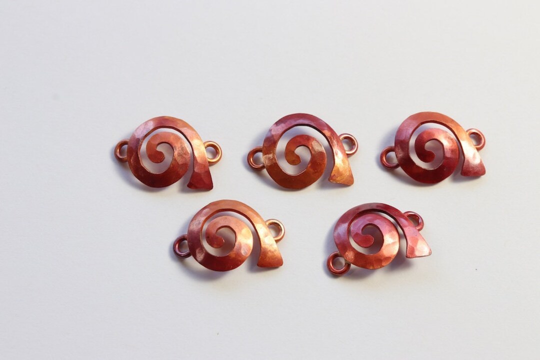 Circular Swirl Copper Connector, Circular Swirl Shaped Copper, Handmade ...