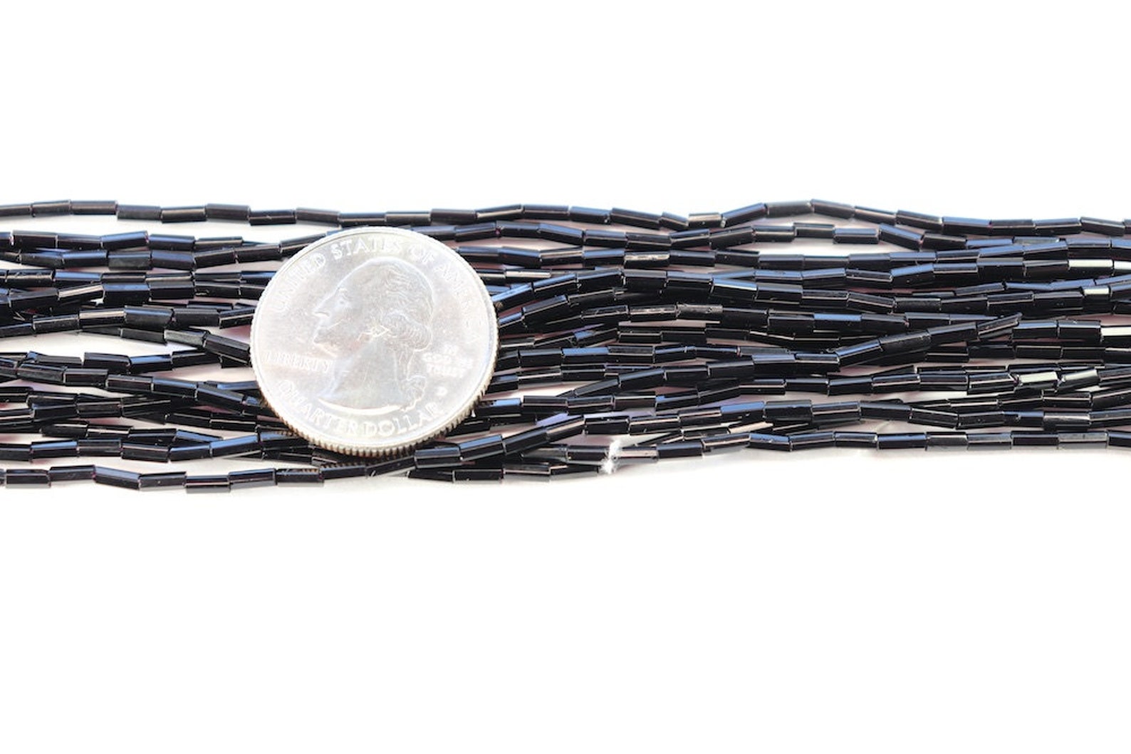 Bugle Beads Shiny Black Black Bugle Beads Fancy Beads | Etsy