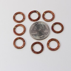 Small Round Copper Connector, Round Copper Pendant, Handmade Copper ...