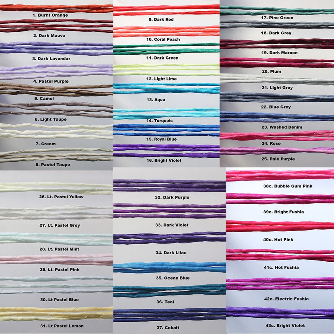 Silk Cord, Real Silk, Black Cord, Pendants, Bracelets, Purple, Pink ...