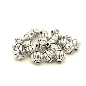 Ornate, Globe Shaped Pewter Bead, Large Spacer Bead, Wholesale Lot ...