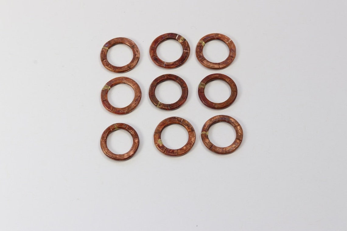 Small Round Copper Connector, Round Copper Pendant, Handmade Copper ...