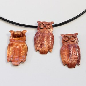 Owl Copper Pendant, Copper Pendants, Owl Pendant, Handmade Copper ...