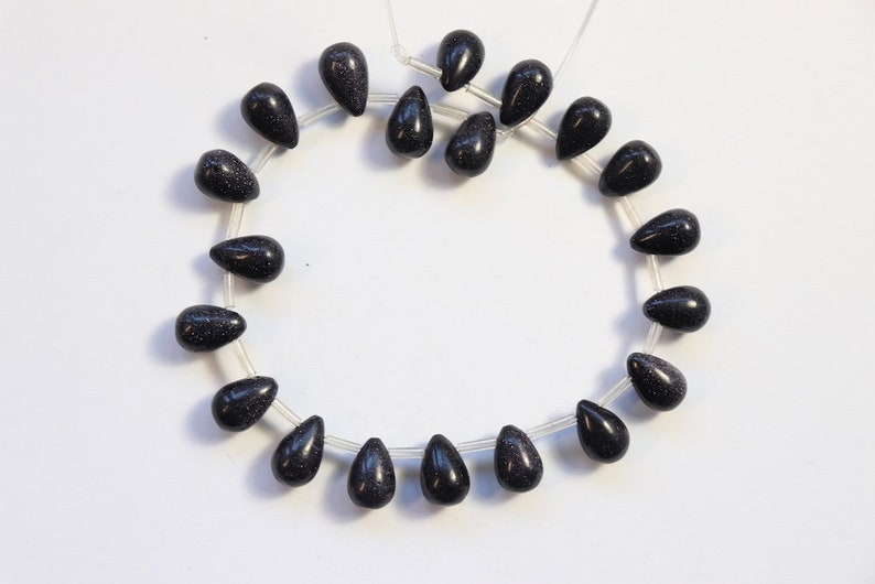 Sandstone Gemstone Blue Drop Beads Teardrop Shaped Blue | Etsy