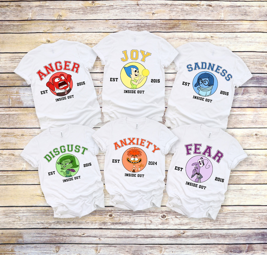Inside Out - Characters - Anger - Joy - Sadness - Disgust - Anxiety ...