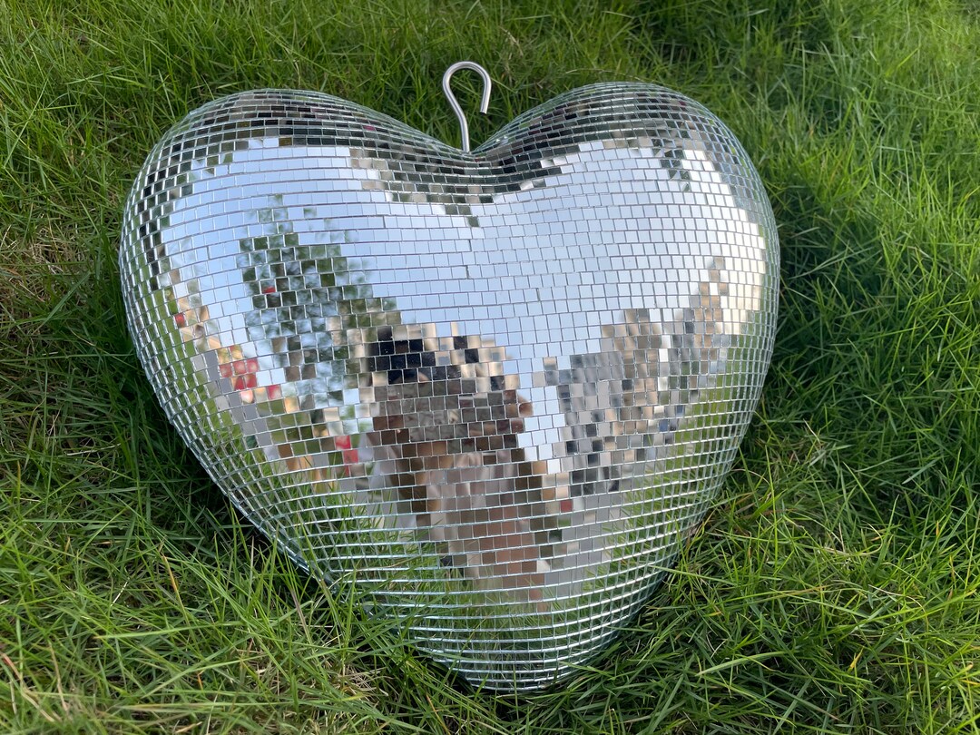 Love Heartsmirrored Glass Tile Mushroom Disco Heartswedding - Etsy