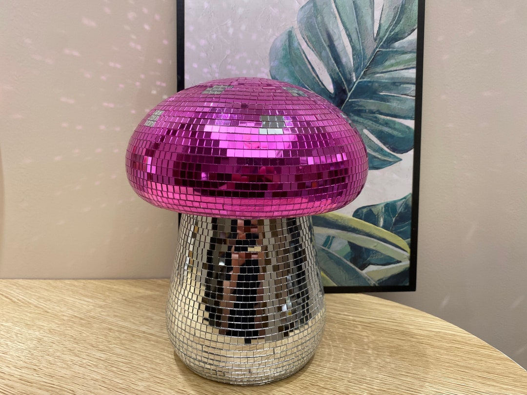 Pink and Silver Combination Mushroom Disco Mushroom, Pink Disco ...