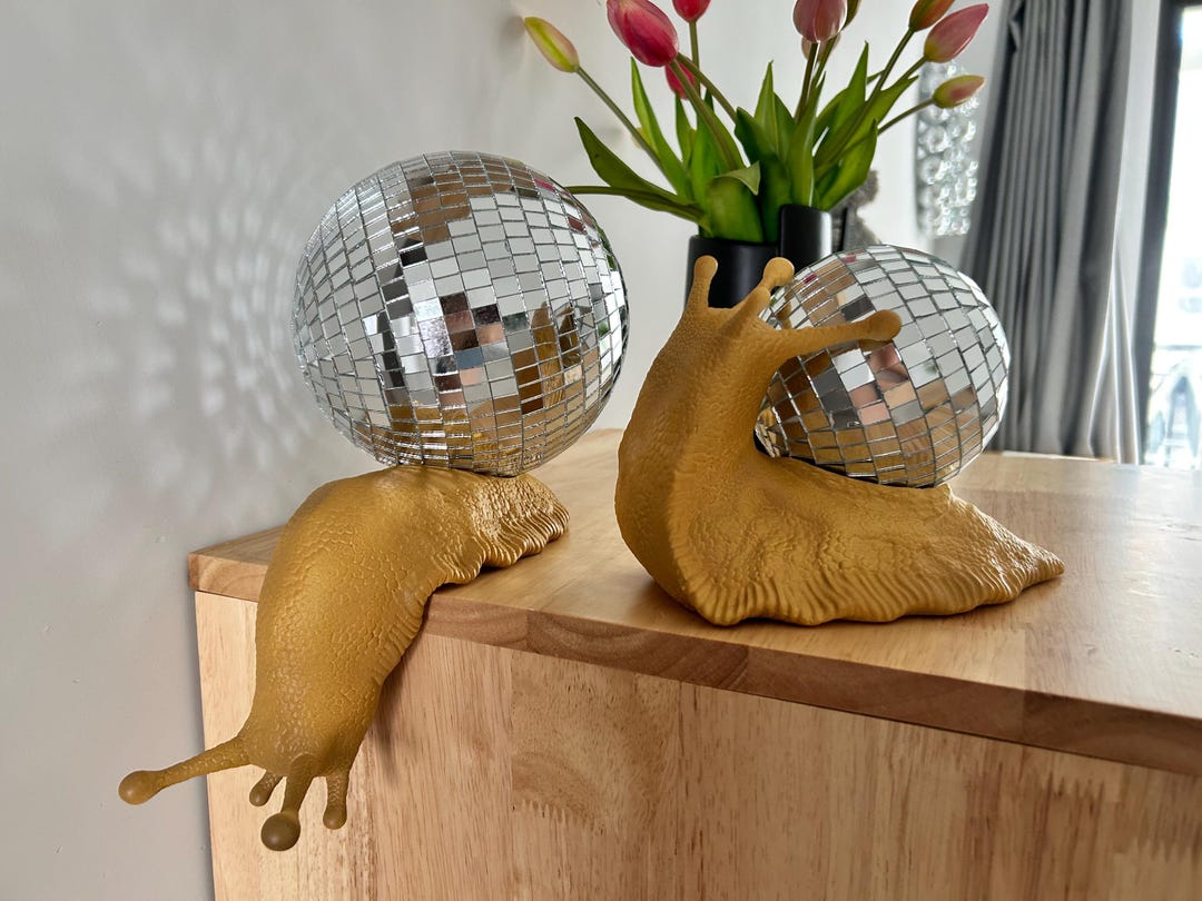 Disco Snail Ornament/disco Snail Figurine - Etsy