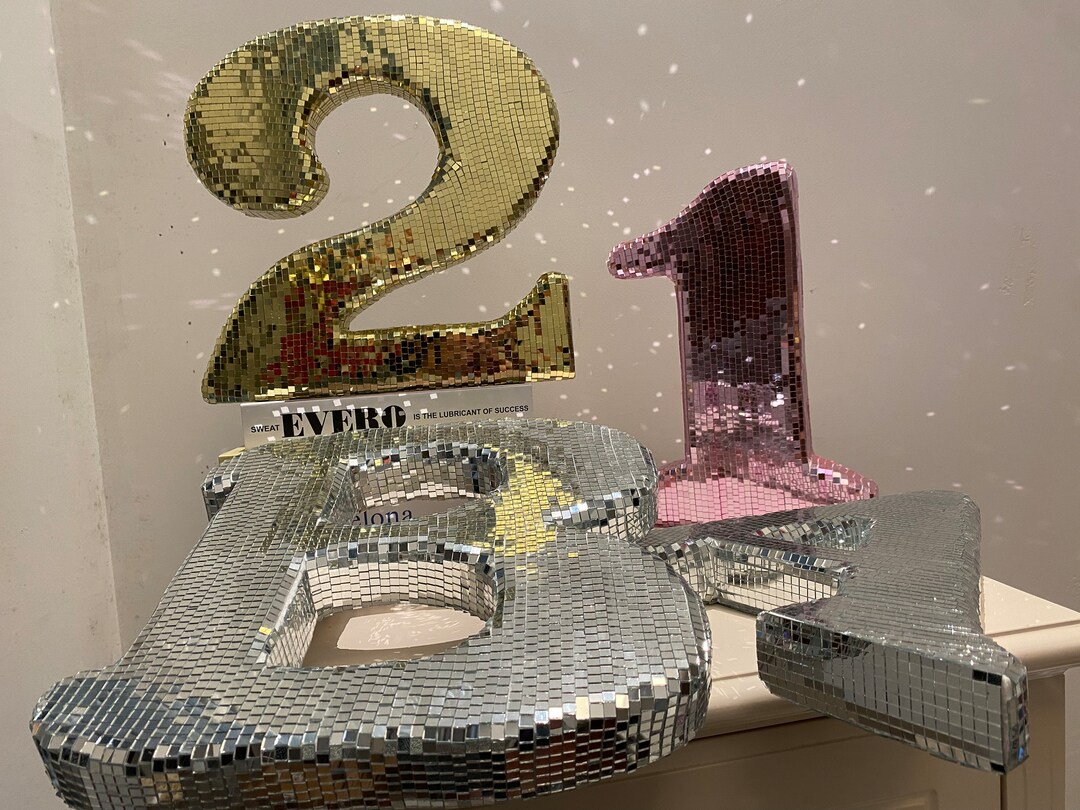 Disco Numbers|disco Letters|party Decorations|holiday Decorations - Etsy