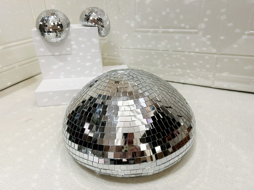 Silver Disco Balls|mirrored Glass Block Melting Balls|home Decor ...