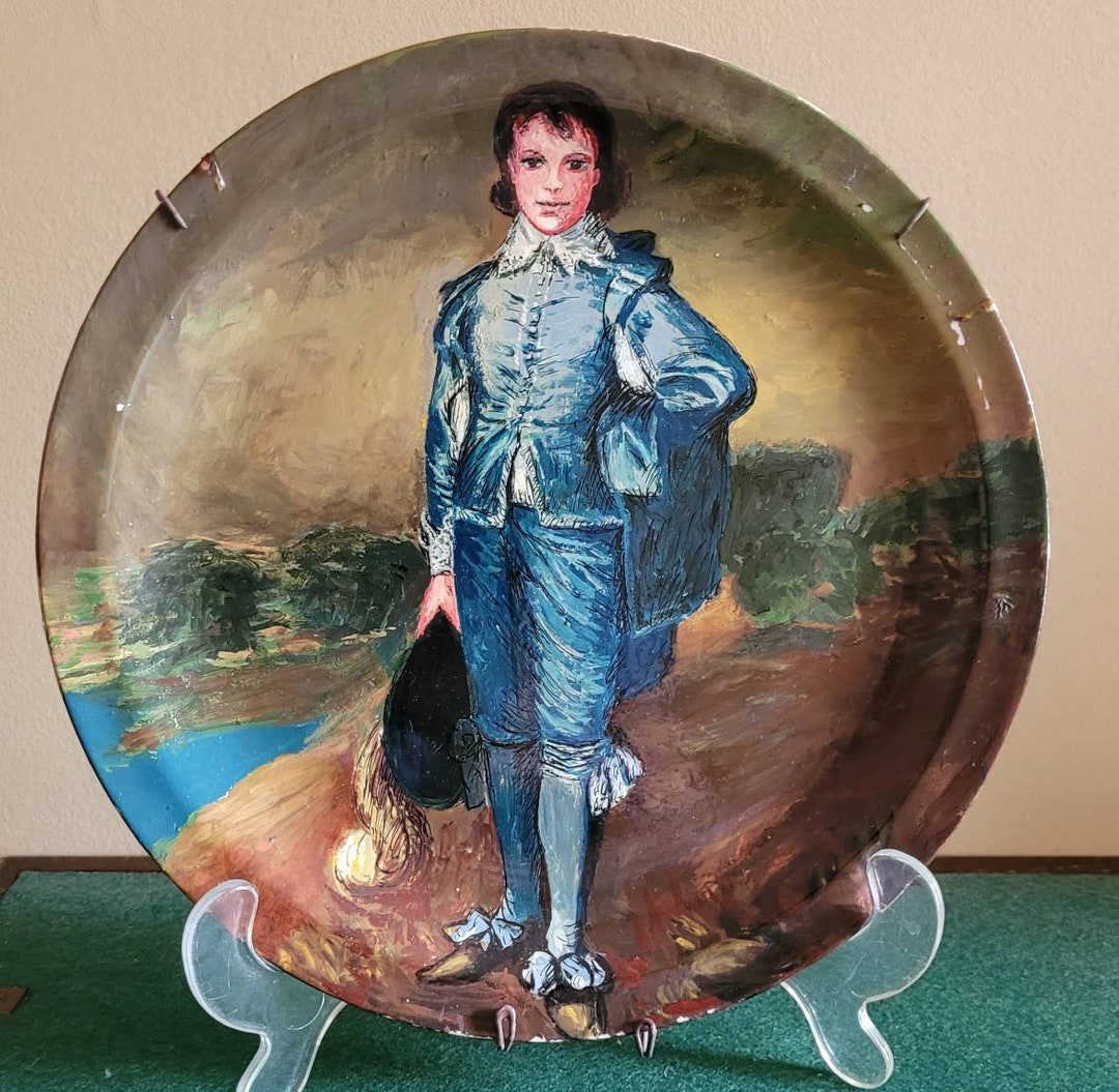 The Blue Boy Hand Painted on a Plate - Etsy