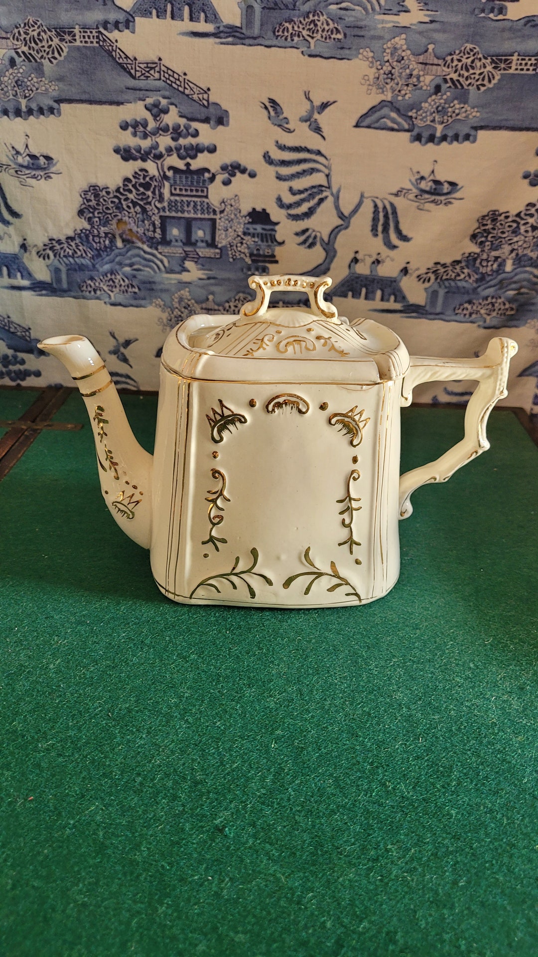 Gorgeous Antique Victorian Teapot With Unusual Sliding Lid - Etsy