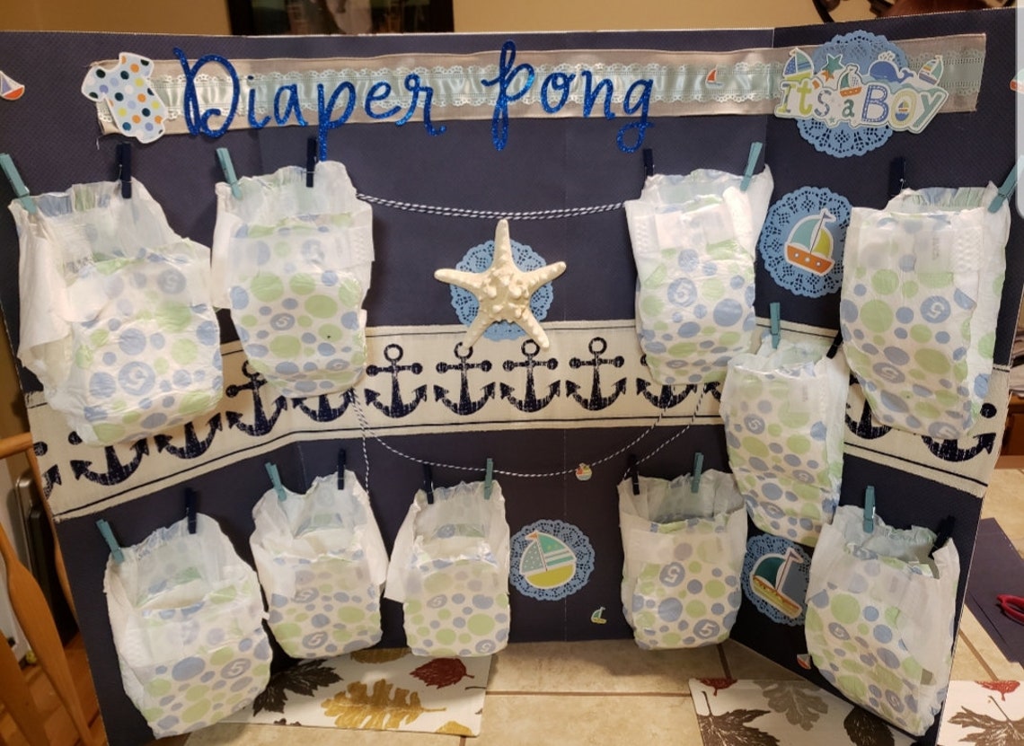 Diaper Pong Baby Shower Game - Etsy