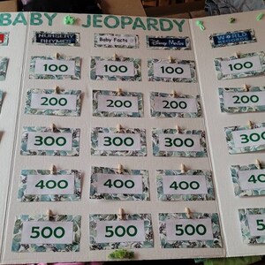 Baby Jeopardy Baby Shower Game - Etsy