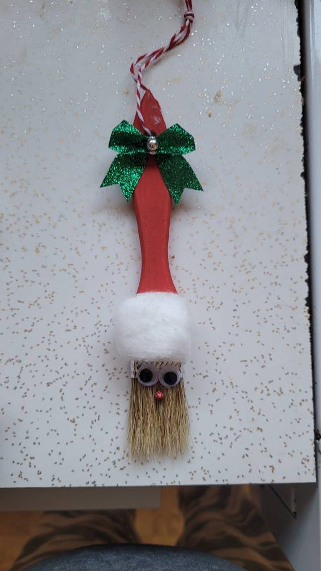 Santa Brush Ornament - Etsy