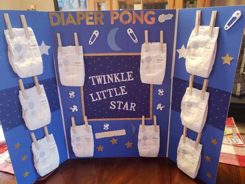 How To Play Diaper Pong Baby Shower Game at Neil Murley blog