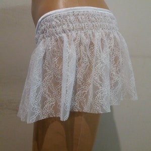 White Lace Skirt G String/ White Lace G-string Panties/ White Lace G ...