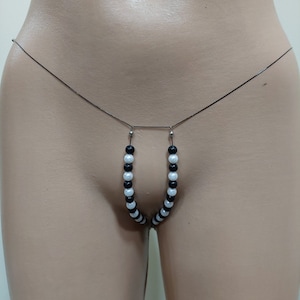 Black and White Pearls G String - Etsy