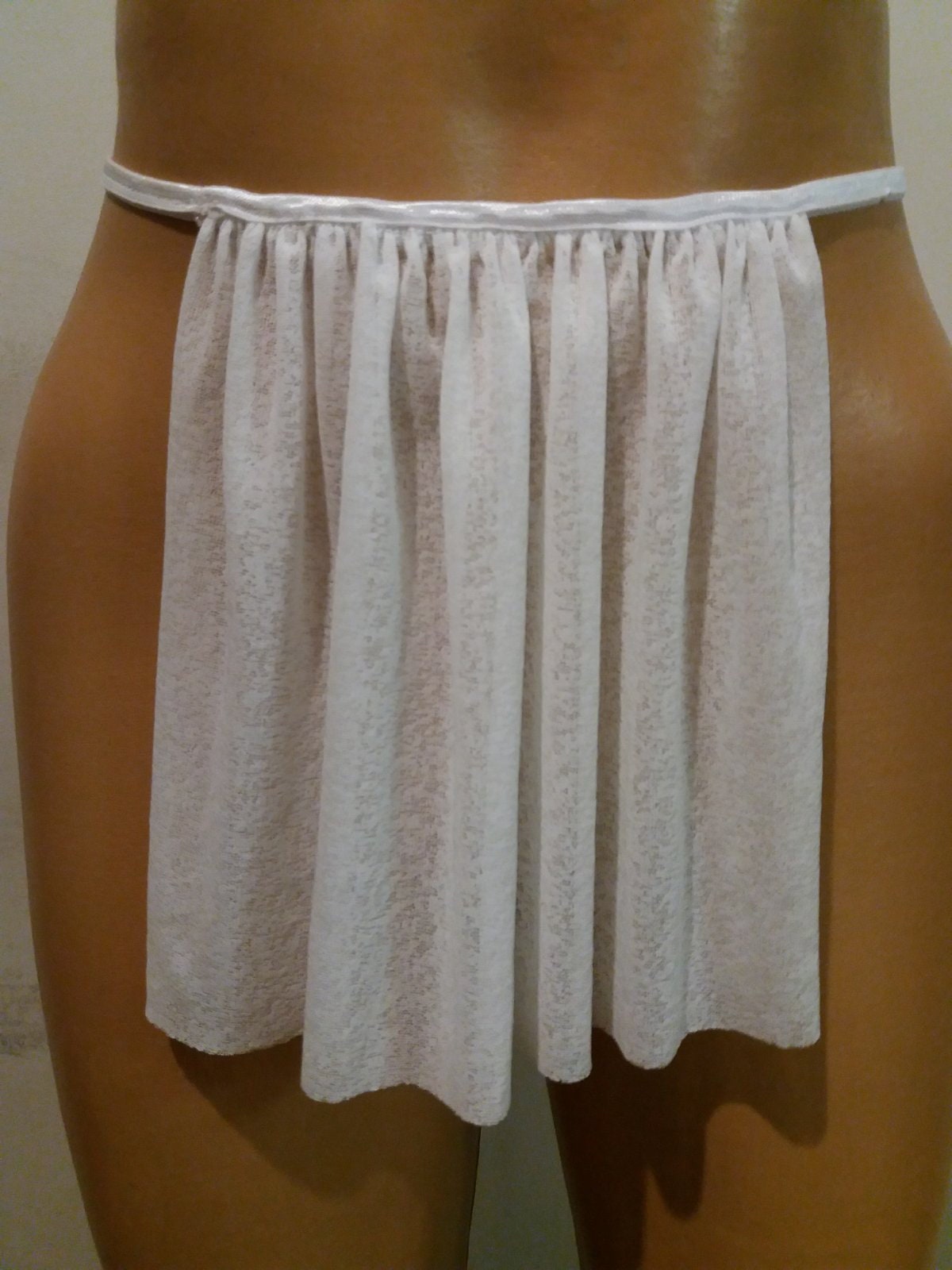 White Transparent Mesh Loincloth / Men Panties/ Beach Panties/ | Etsy