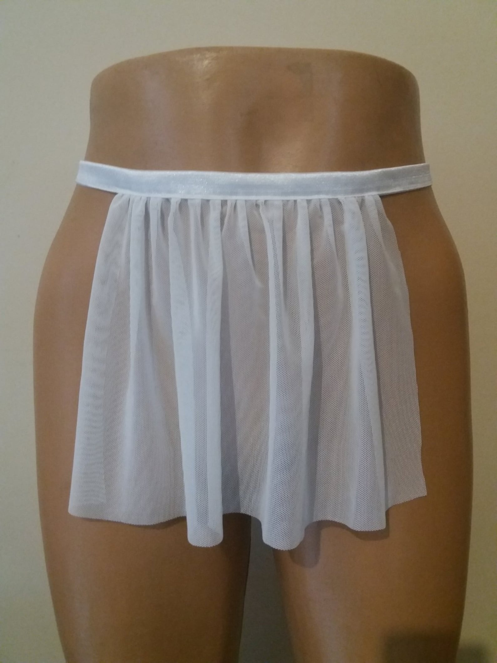 White Transparent Mesh Loincloth / Men Panties/ Beach Panties/ | Etsy