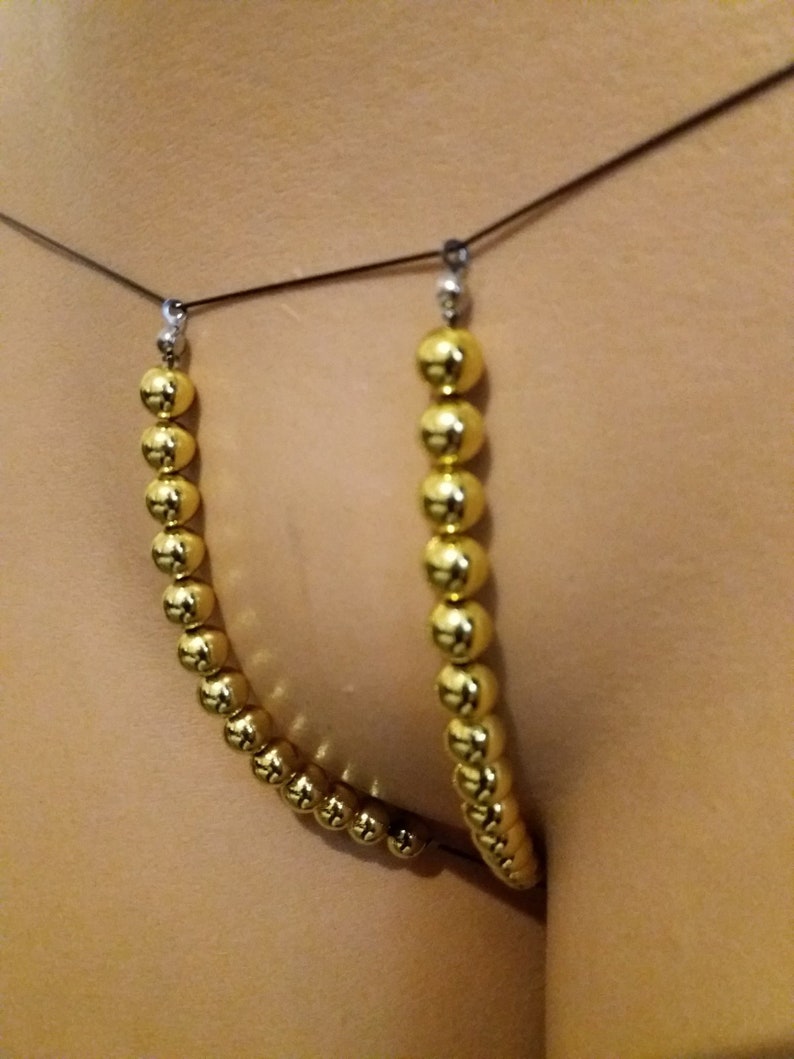 Golden Pearl G String/ Micro G-string/ Sexy Pearl Panties/ - Etsy