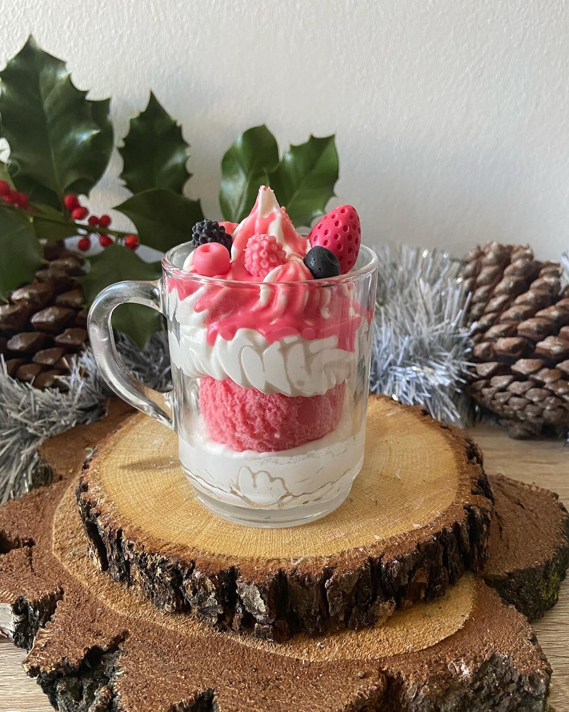 Bougie chantilly Bougie gourmande Bougie parfum fruits rouges - Etsy France