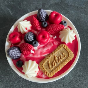 Bougie gourmande Bougie parfumée fruits rouges 300g parfum Grasse cire ...