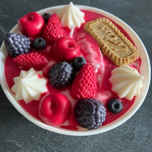 Bougie gourmande Bougie parfumée fruits rouges 300g parfum Grasse cire ...