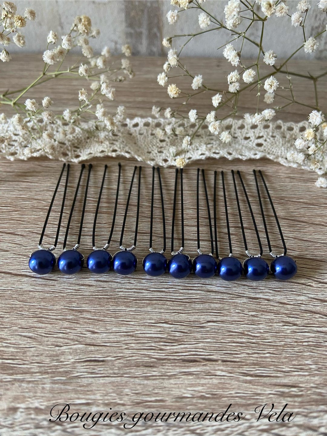 10 Pearl Bun Pins Navy Blue Bridal Hairstyle Wedding Hairstyle Bridal ...