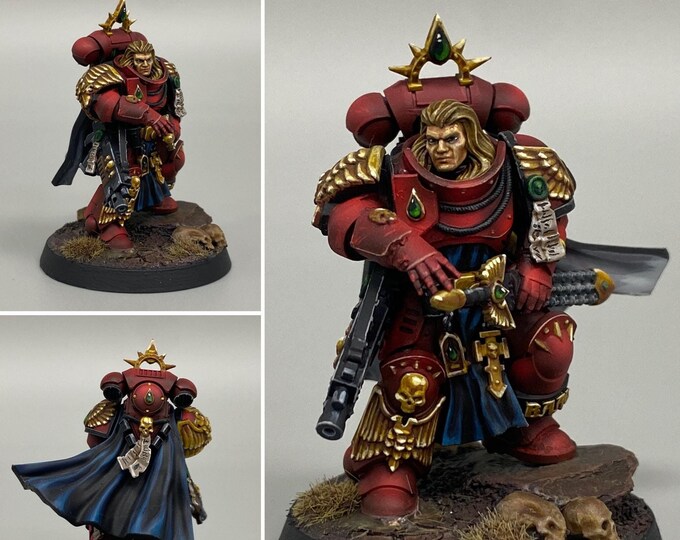 Custom Blood Angels Primaris Captain. Warhammer 40,000 Painted ...