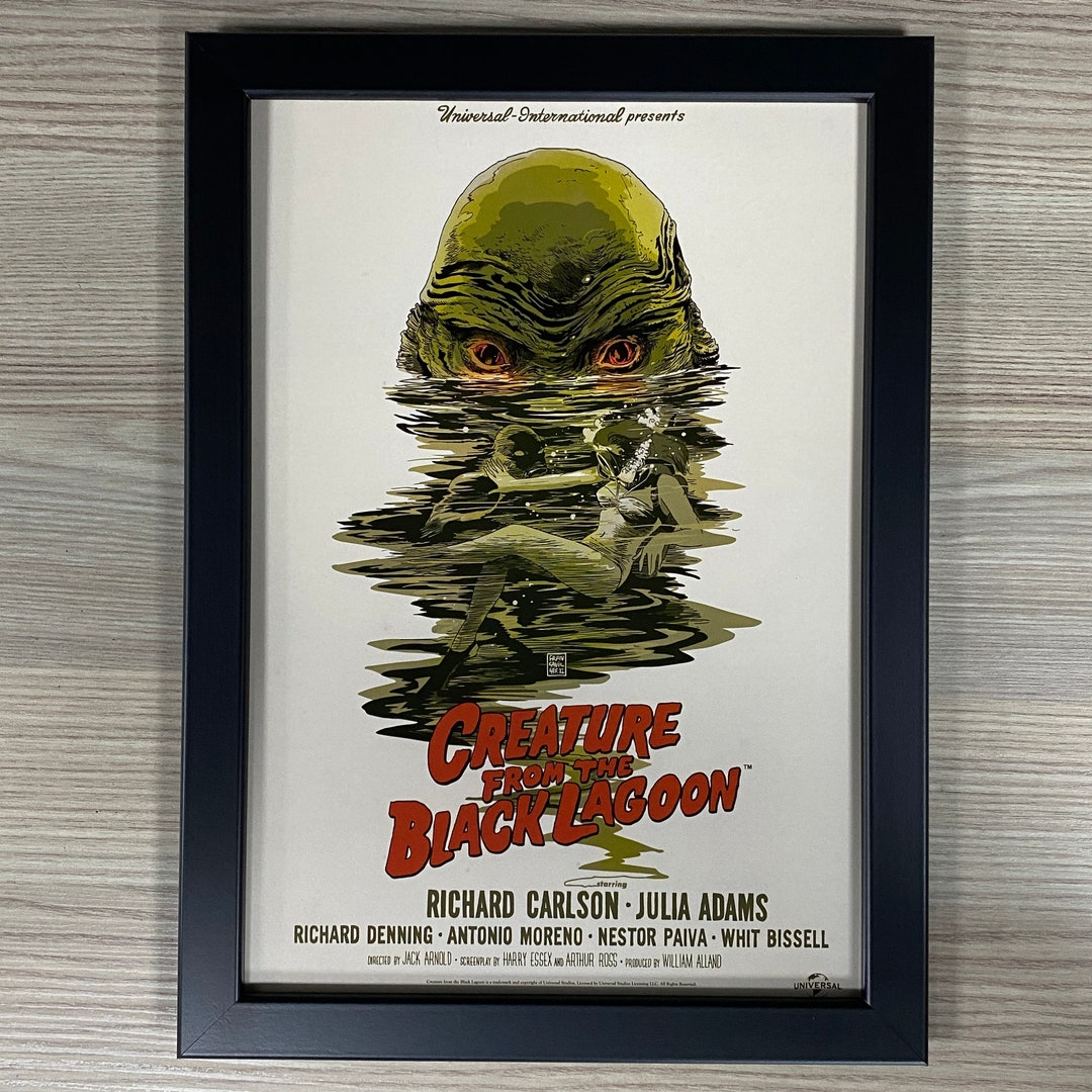 The Creature From the Black Lagoon Framed Art Pulp Sci-fi Horror ...