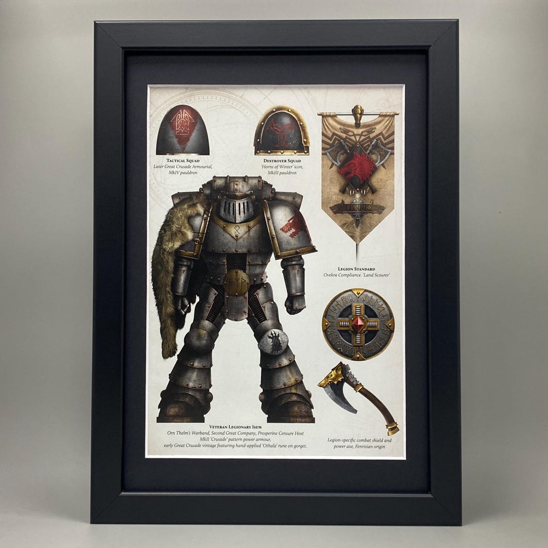 Framed Space Wolves Art. Legion Colours, Age of Darkness, Horus Heresy ...