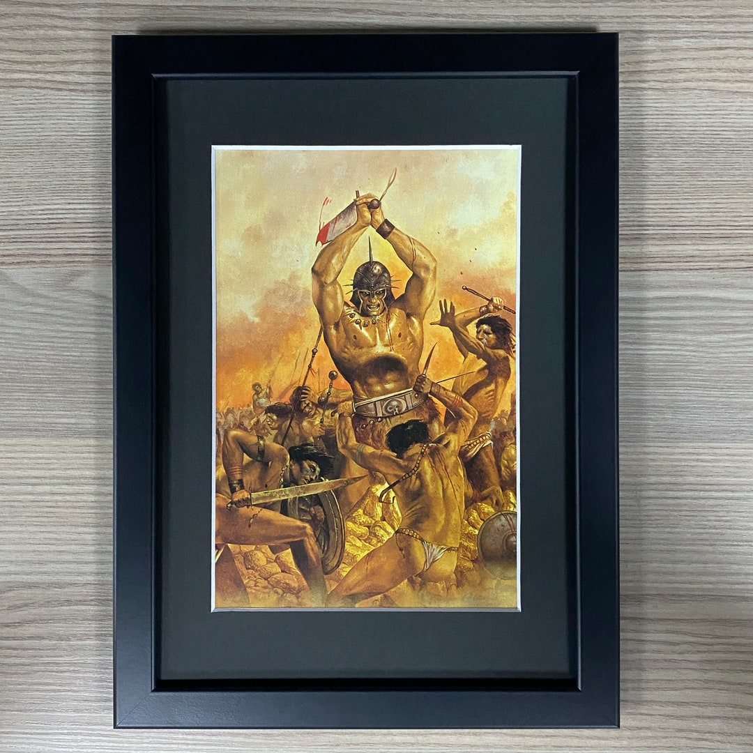 Conan the Barbarian Vintage Framed Art. Les Edwards, Wizard of Lemuria ...