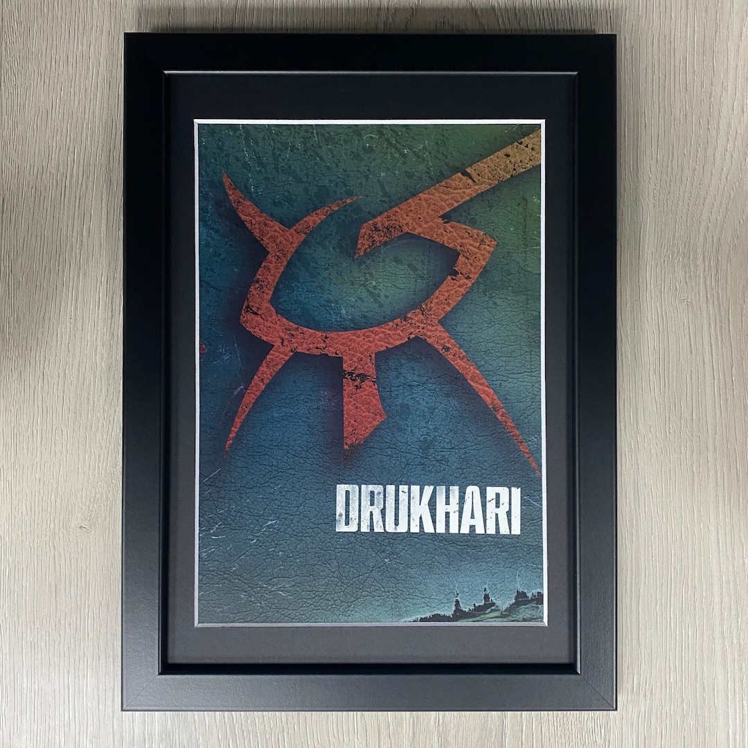 Drukhari Framed Art Dark Eldar Crest Games Workshop Warhammer 40,000 ...