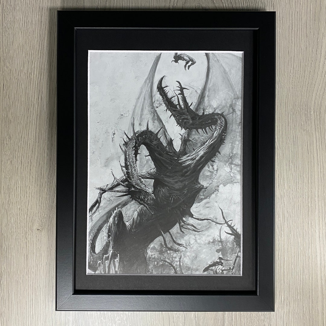 Framed Galrauch the Great Draco Art. Dragon, Realm of Chaos, Warhammer ...